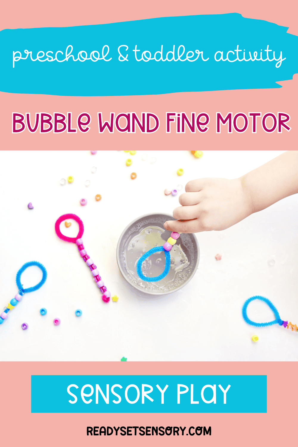DIY Pipe Cleaner Bubble Wand Fine Motor Activity - Ready Set Sensory