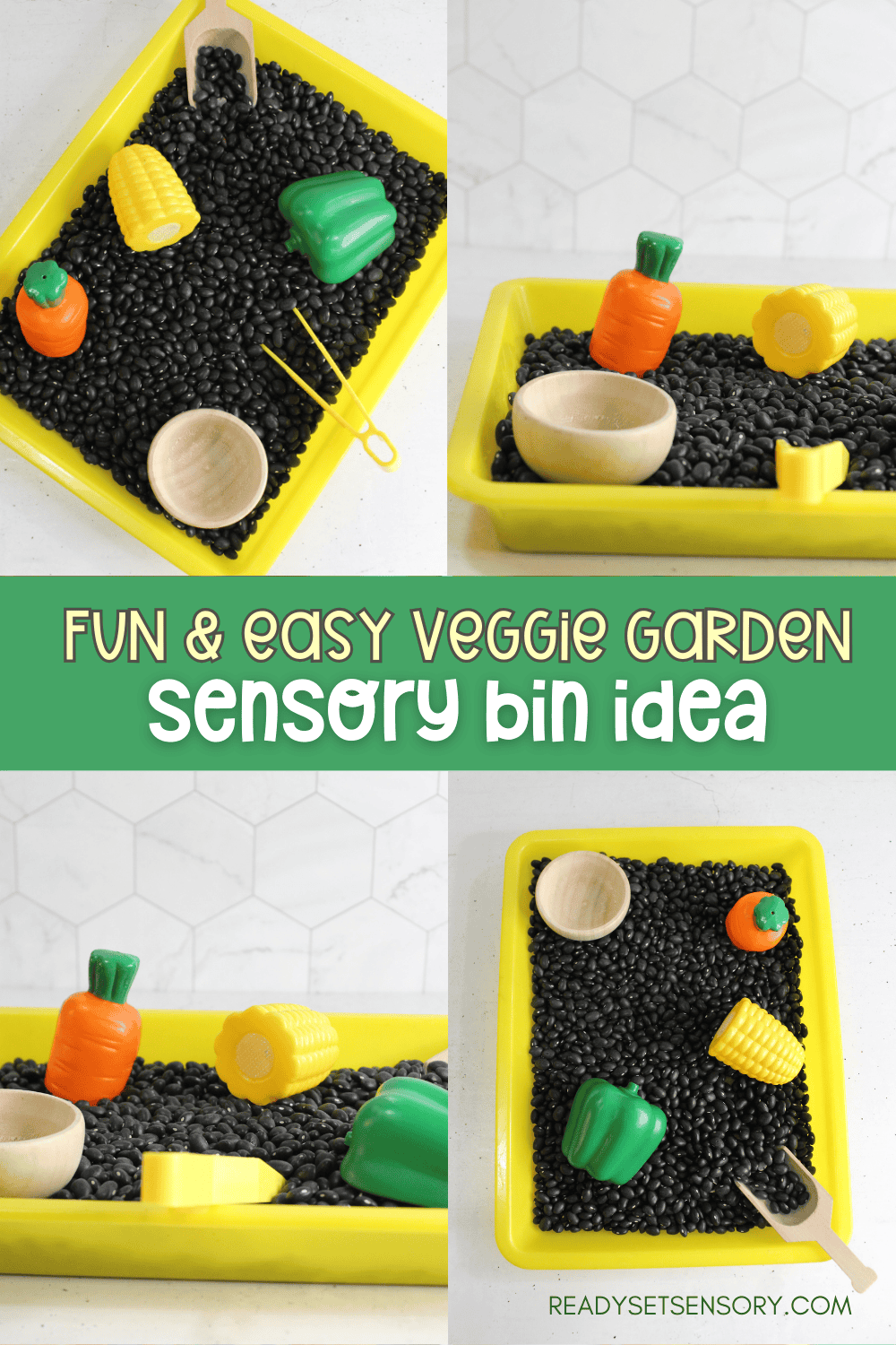 Veggie Garden Sensory Bin (Easy Set Up!) - Ready Set Sensory