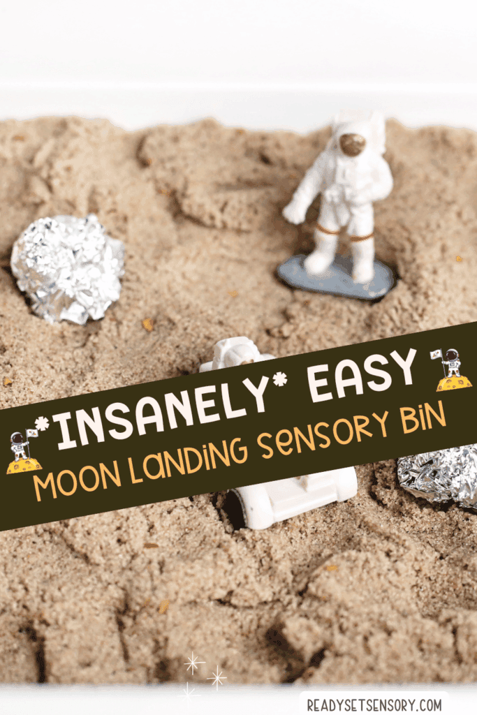 Landed on the Moon Sensory Bin (Easy Space Sensory Idea) - Ready Set ...