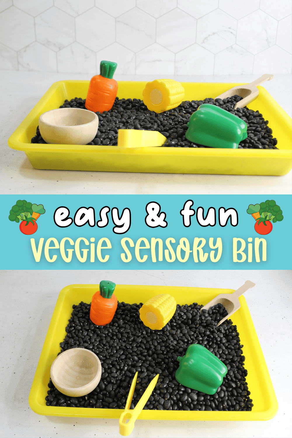 Veggie Garden Sensory Bin (Easy Set Up!) - Ready Set Sensory
