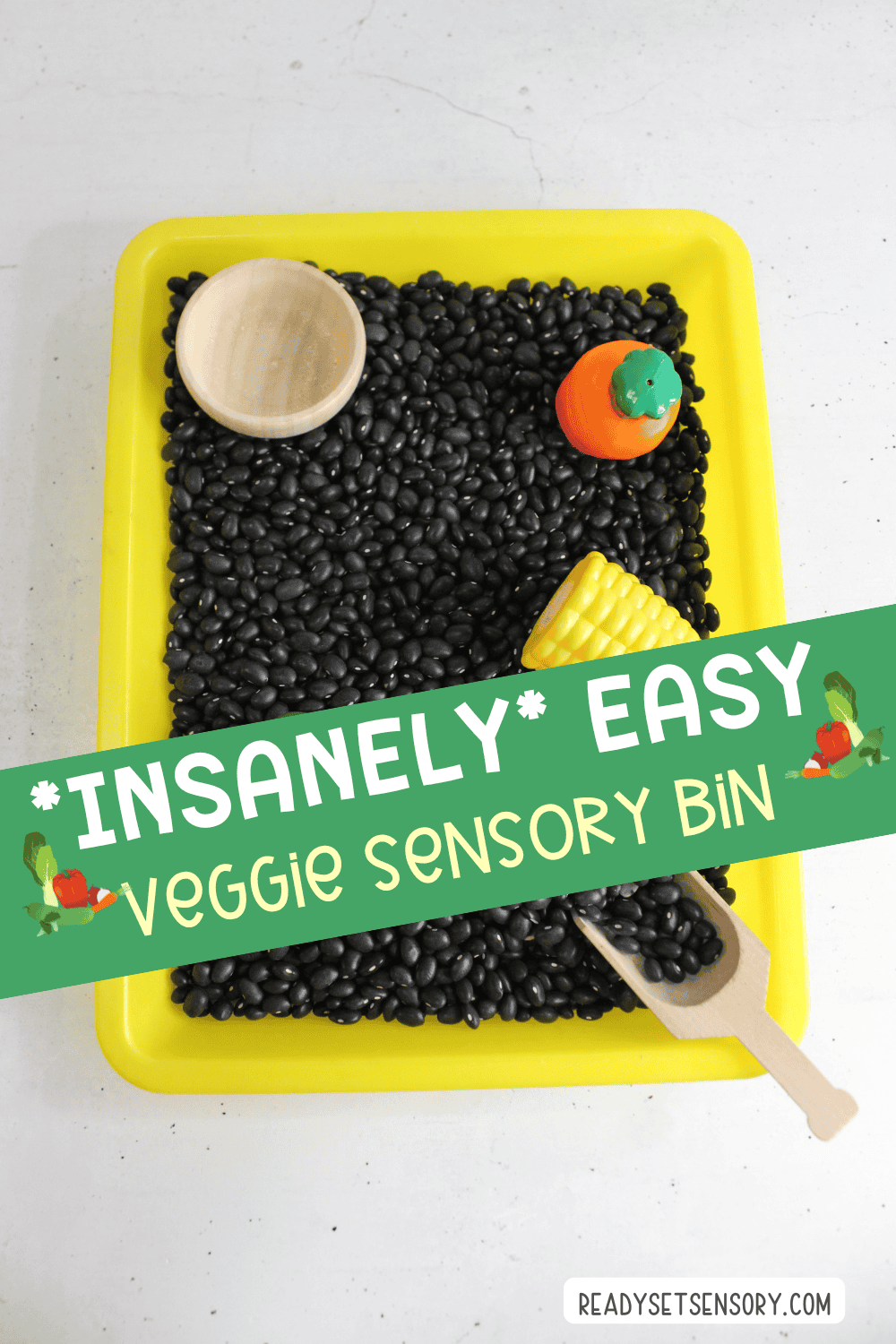 Veggie Garden Sensory Bin (Easy Set Up!) - Ready Set Sensory