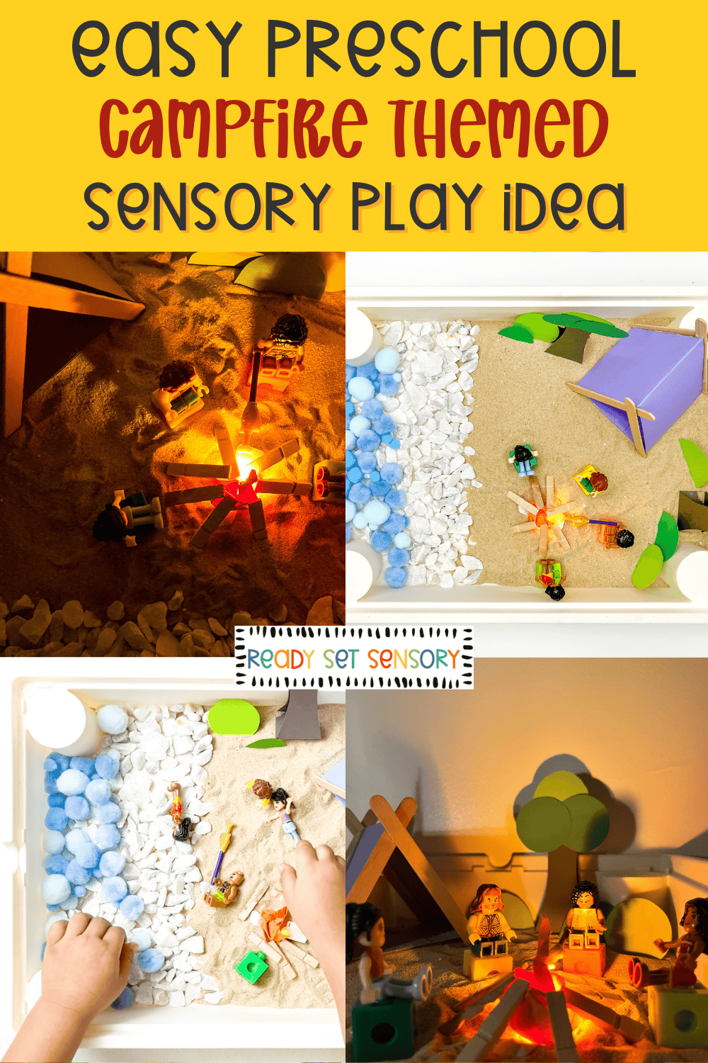 Camping Sensory Bin for Toddlers and Preschoolers - Ready Set Sensory